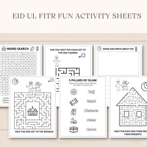 Eid Ul Fitr Activity, Eid Kids Activities, Eid for Kids, Eid Printables ...