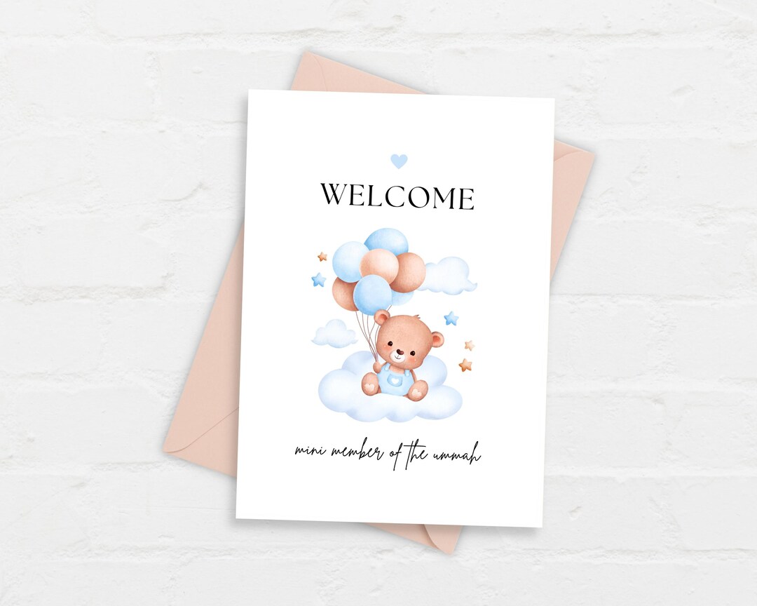 Muslim Baby Card, Muslim Newborn, Muslim Baby Boy, Islamic New Baby ...