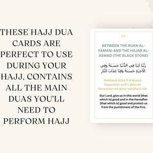 Hajj Dua Cards, Hajj Duas Printable, Duas for Hajj, Hajj Duas Book, Hajj Flashcards, Hajj Duas ...