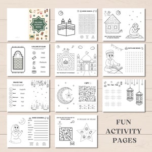 Islamic Activity Book Printable, Islamic Activities Printable, Islamic ...