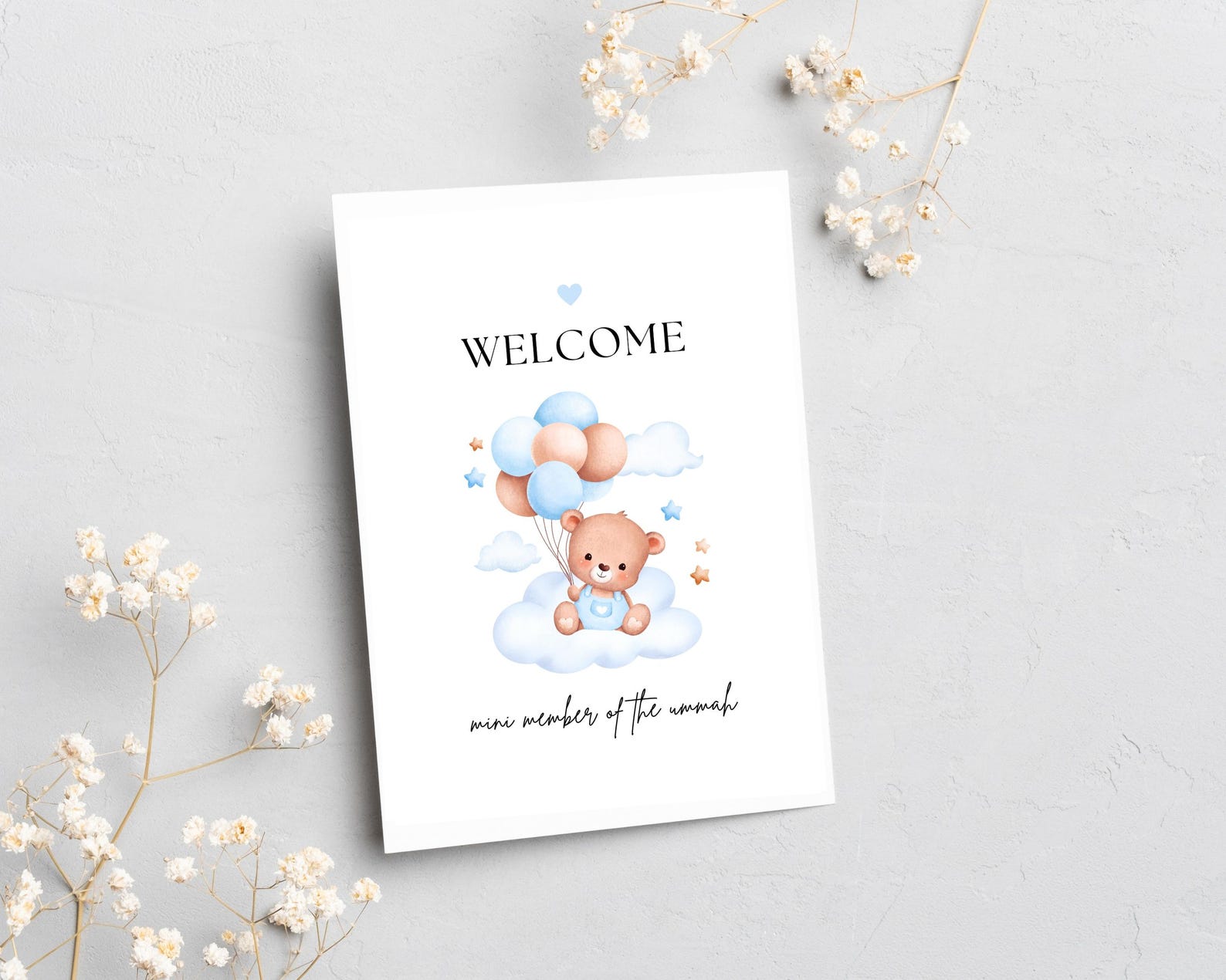 Muslim Baby Card, Muslim Newborn, Muslim Baby Boy, Islamic New Baby ...