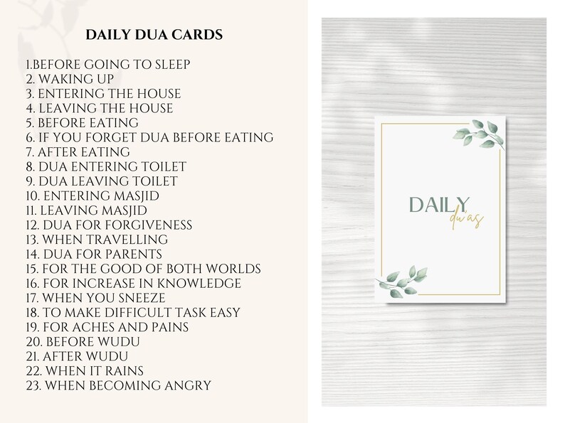 Dua Cards, Islamic Duas, Dua Cards Printable, Dua Book, Duas PDF, Daily ...
