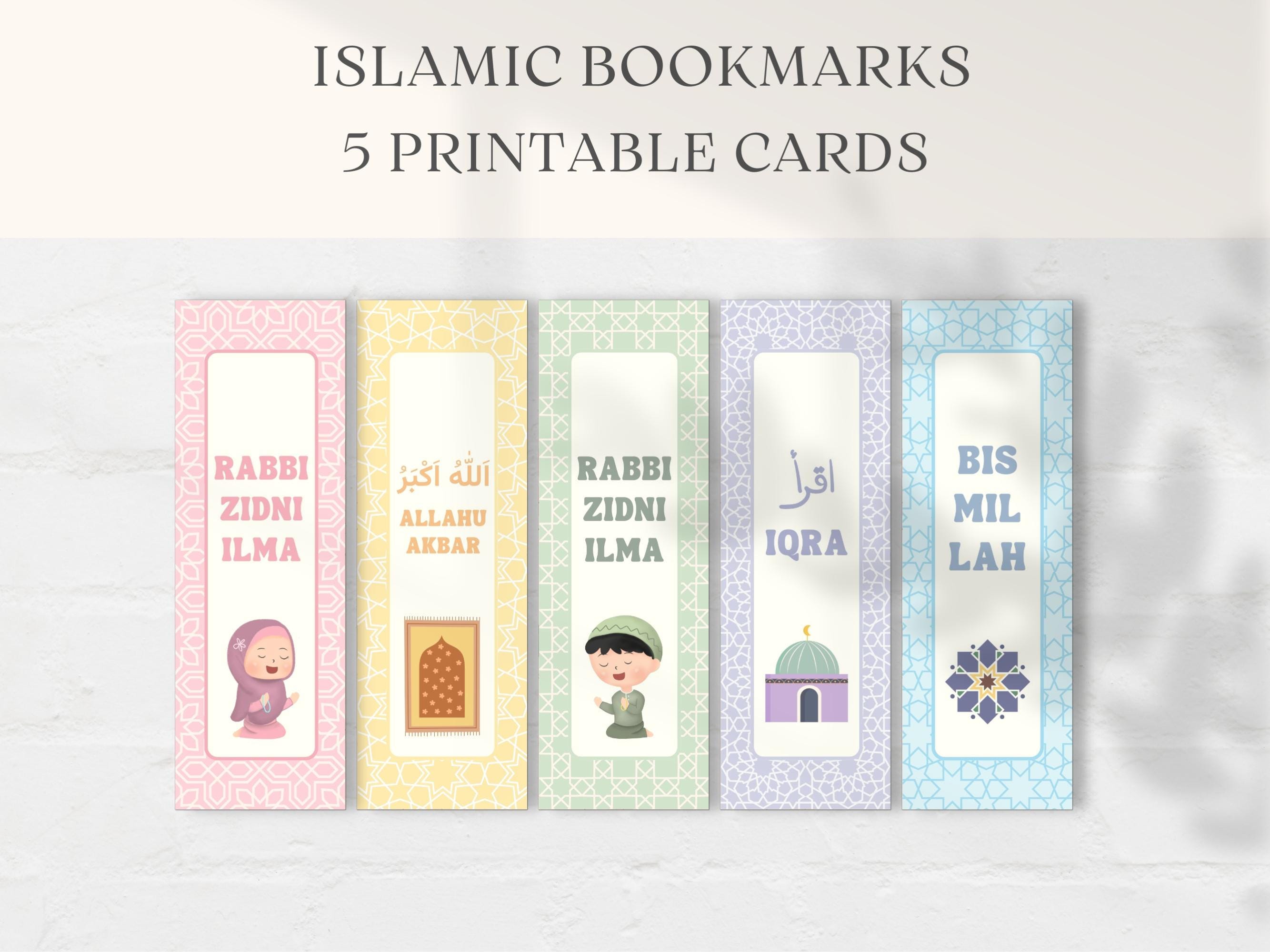 Islamic Kids Bookmarks, Printable Bookmarks, Muslim Bookmarks, Islamic ...