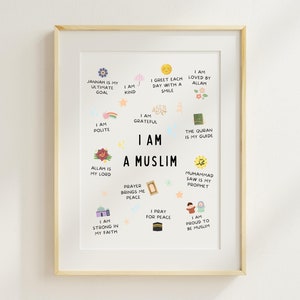 Islamic Affirmations Wall Art, Wall Art Printable, Muslim Affirmations ...