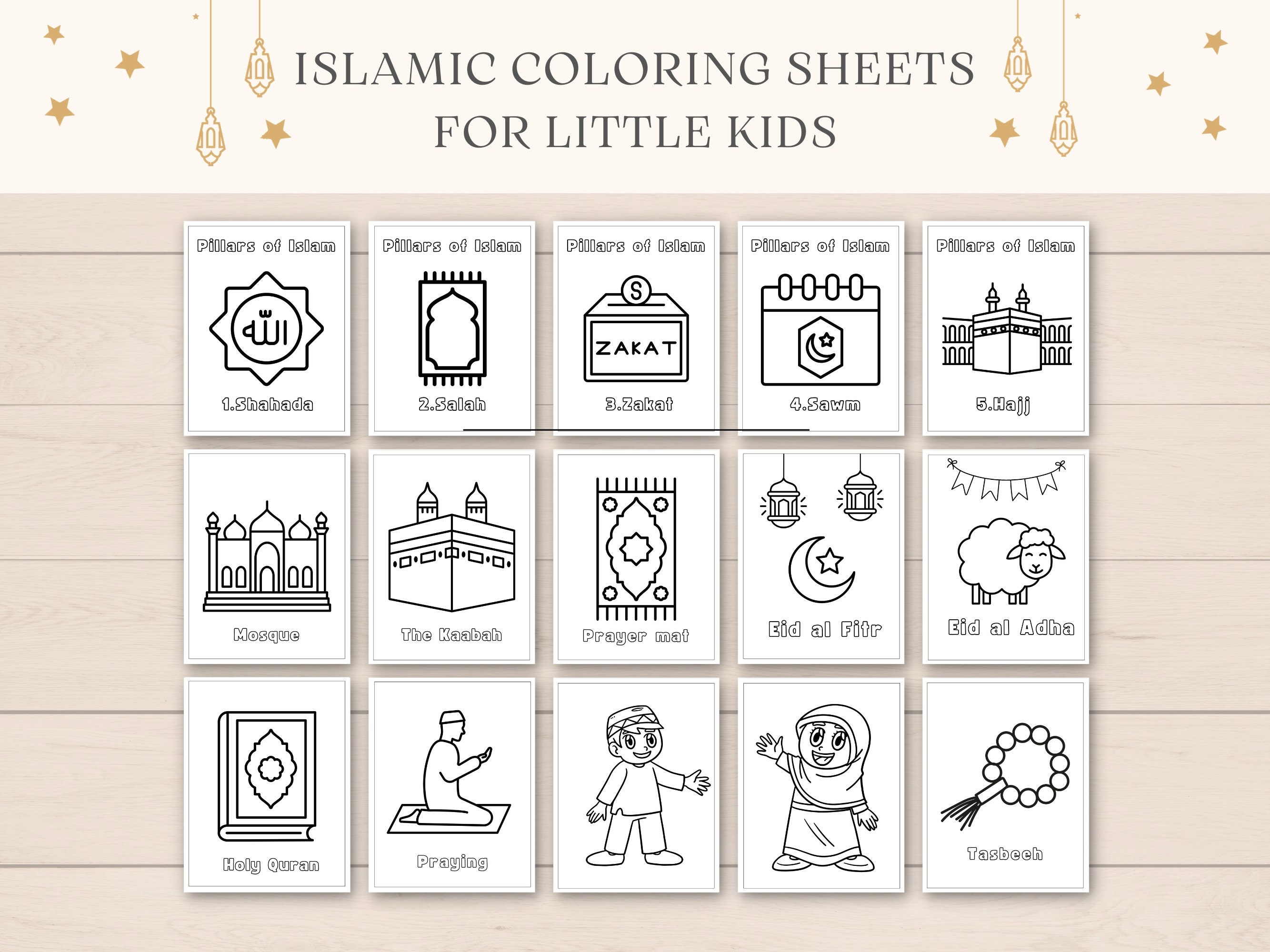 1st Kalma In Arab Coloring Pages