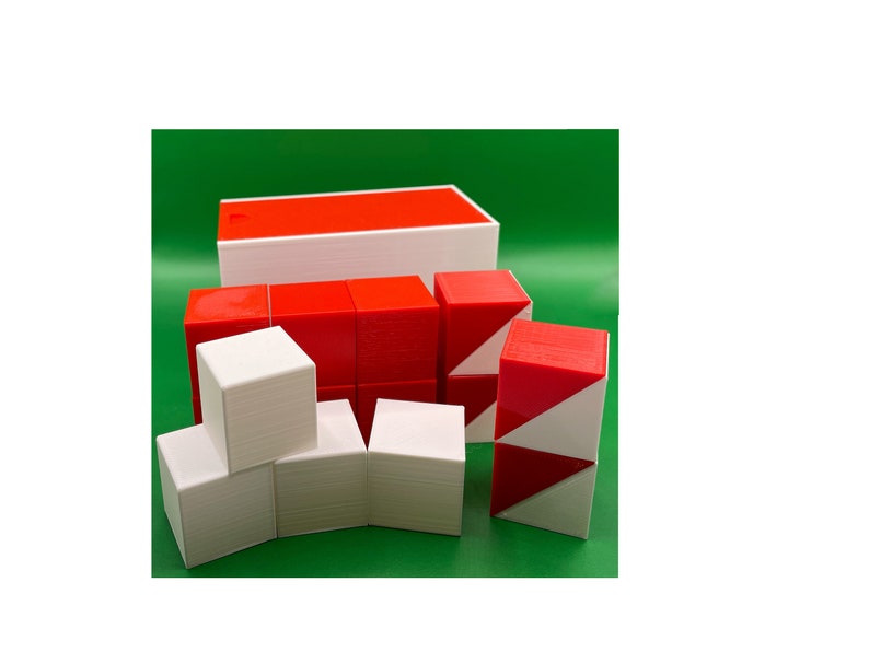 Kohs Cubes. 14 Red and White Blocks. Wechsler Kohs WAIS WISC WPPSI ...