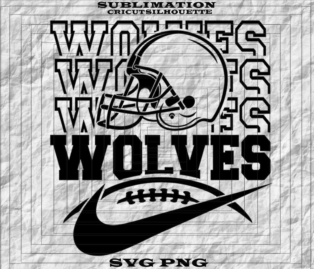 Wolves Football Svg - Etsy