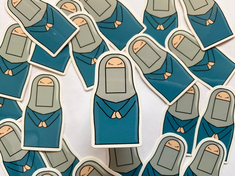 Niqabi Muslima Muslimah Muslim Woman Sticker Stationary Islamic Eid ...