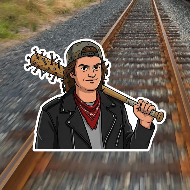 Steve With Bat Sticker | Stranger Things Are Coming Your Way - Etsy