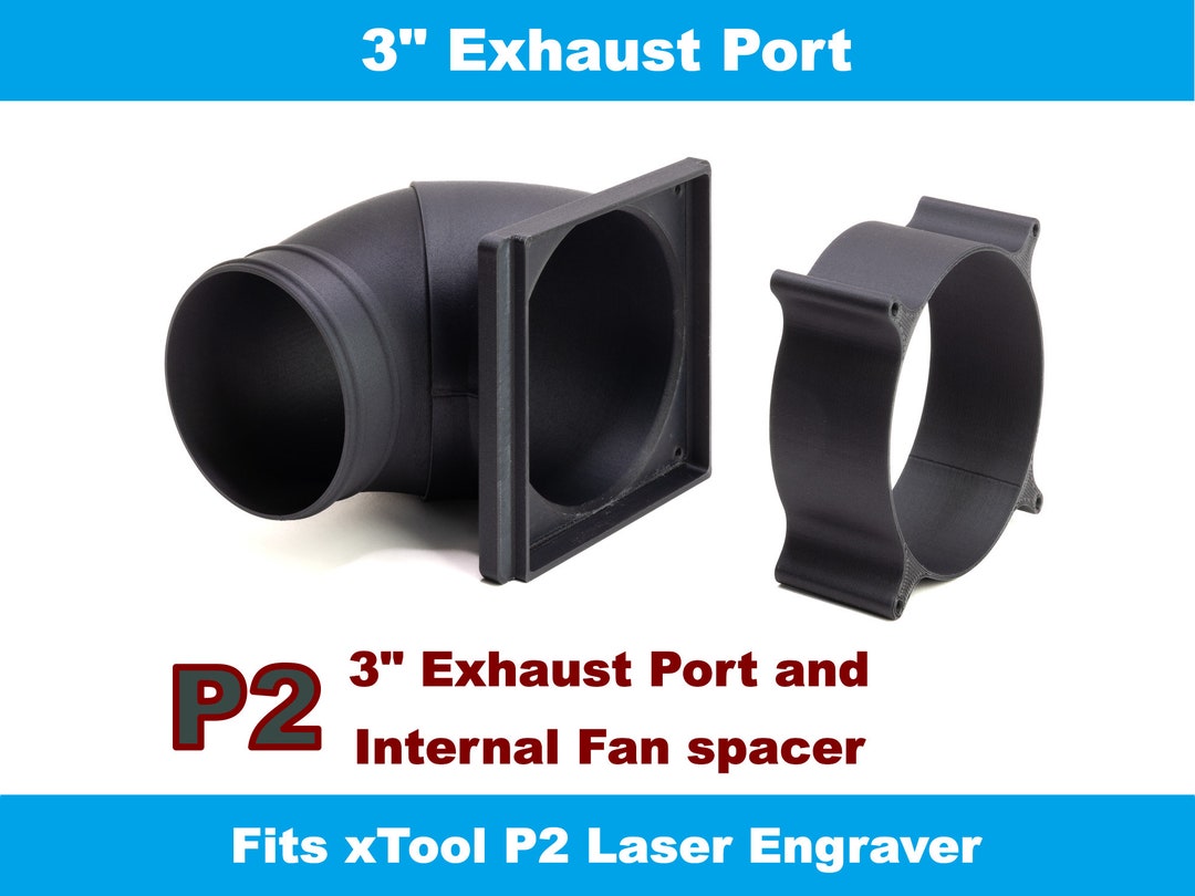 3 Inch Exhaust Port for Xtool P2 Laser Engraver 90-degree, Reversible ...