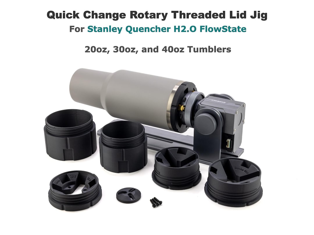 Threaded Lid Jig for Stanley Quencher Tumblers for Laser Rotary; Quick ...