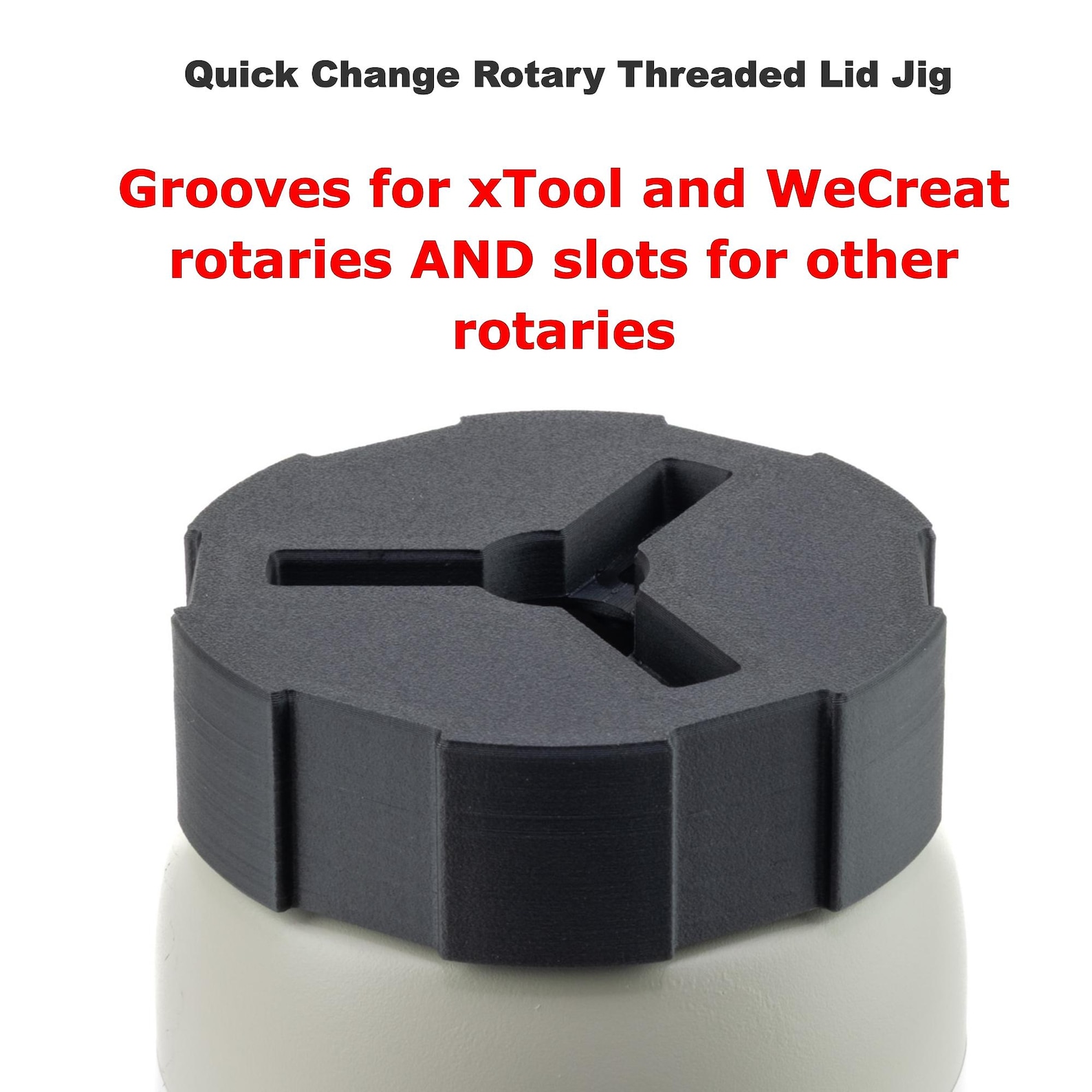 Threaded Lid Jig for Owala Bottles and Tumblers; Quick Change for Laser ...