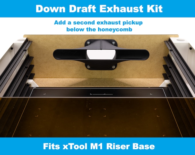 M1 Down Draft Exhaust Kit for Xtool M1 Riser Base and Honeycomb; 4-inch ...