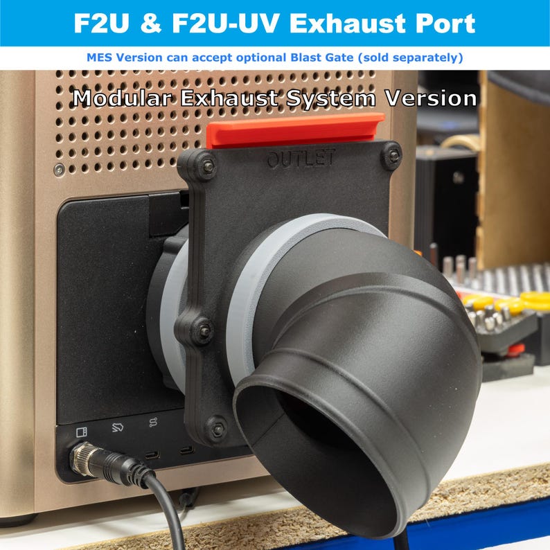 F2U Exhaust Port for Xtool F2 Ultra and F2 Ultra UV; Multiple Sizes and ...