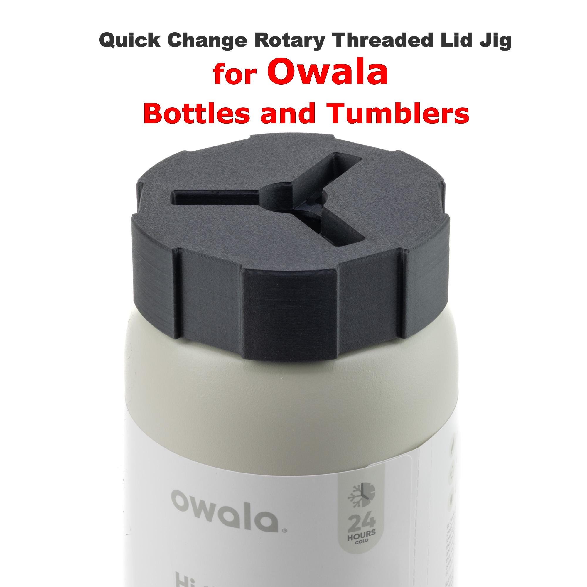 Threaded Lid Jig for Owala Bottles and Tumblers; Quick Change for Laser ...