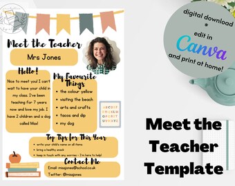 Teacher Information Template - Etsy