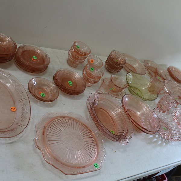 Pink Glassware - Etsy