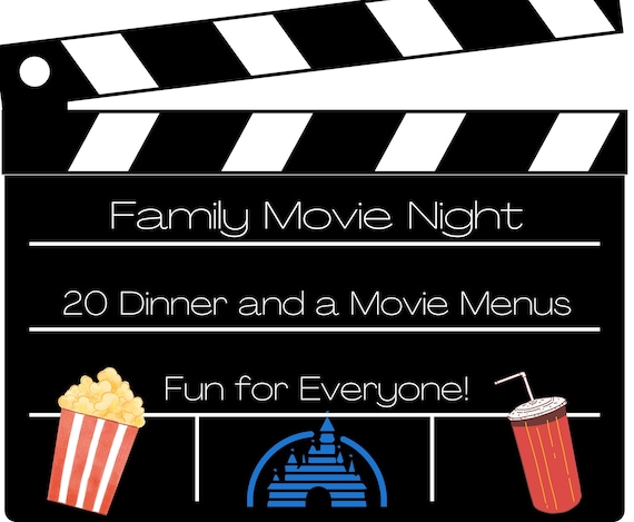 20 Dinner and a Movie Menu Cards - Etsy