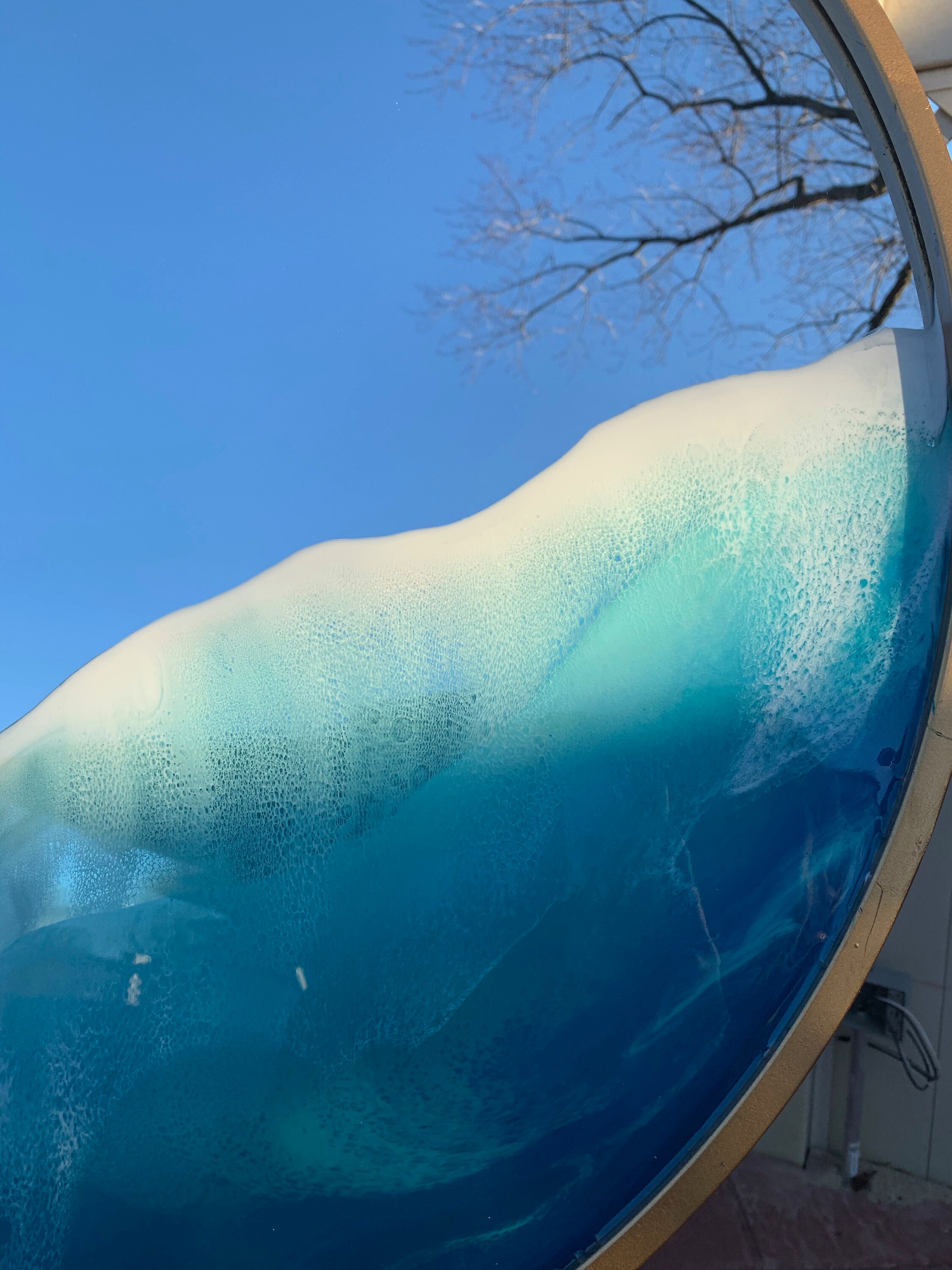 Beach Wave Mirror, Large Round Resin Wall Mirror, Resin Ocean Mirror ...