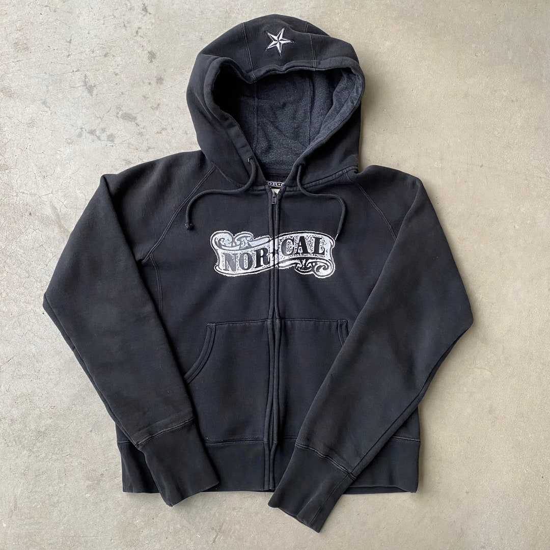 Vintage nor Cal Zip up Hoodie Women’s Medium Large Y2K Surf Skate Stars ...