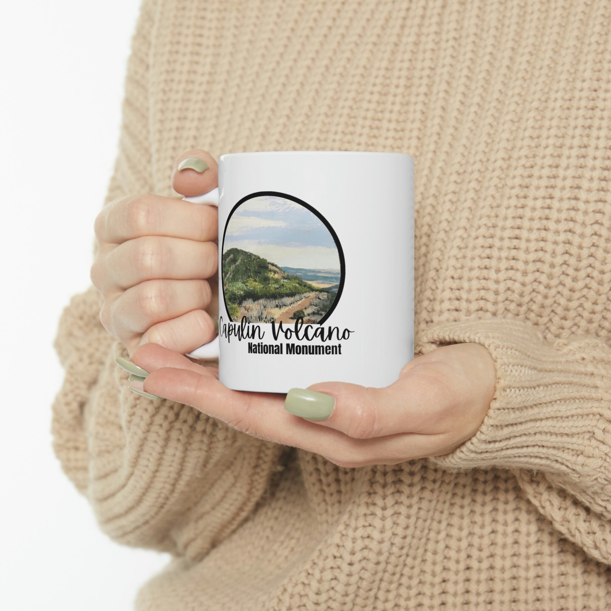 Capulin Volcano National Monument Ceramic Mug, 11 Oz, Hand Painted - Etsy