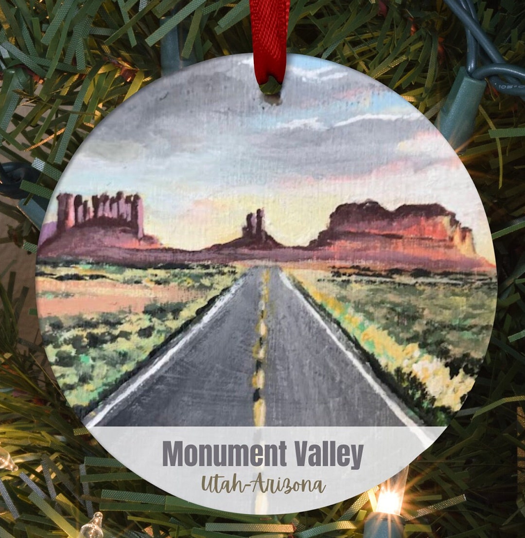 Monument Valley Ornament, Custom Souvenir, Keepsake, Hand Painted ...