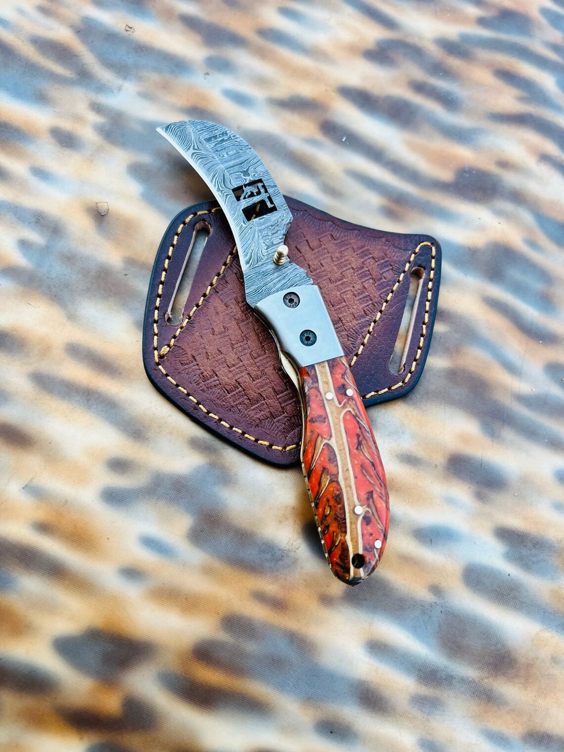 Handmade Hawkbill Poctek Knife Damascus Knife, Gift for Men , EASTER Gift , Gift for Her , Gift ...