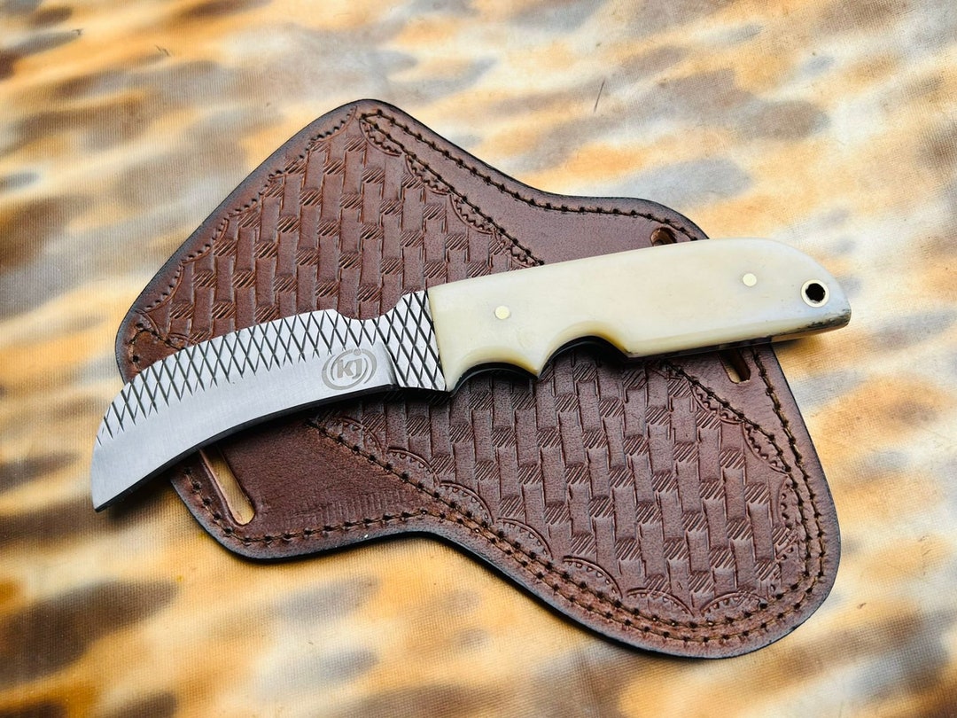 Custom Handmade Rasp Steel Hawkbill Knife - Etsy