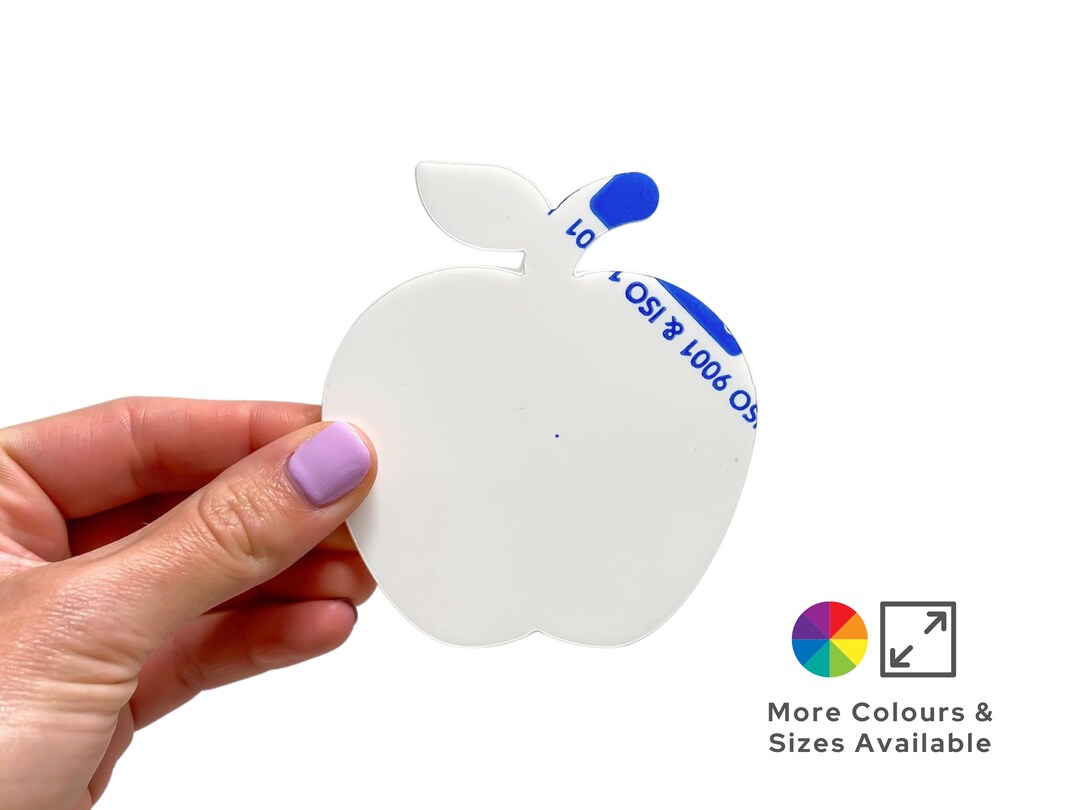Apple Shape Craft Blank, 3mm Acrylic Cutout Blanks, Baby Shower Craft ...
