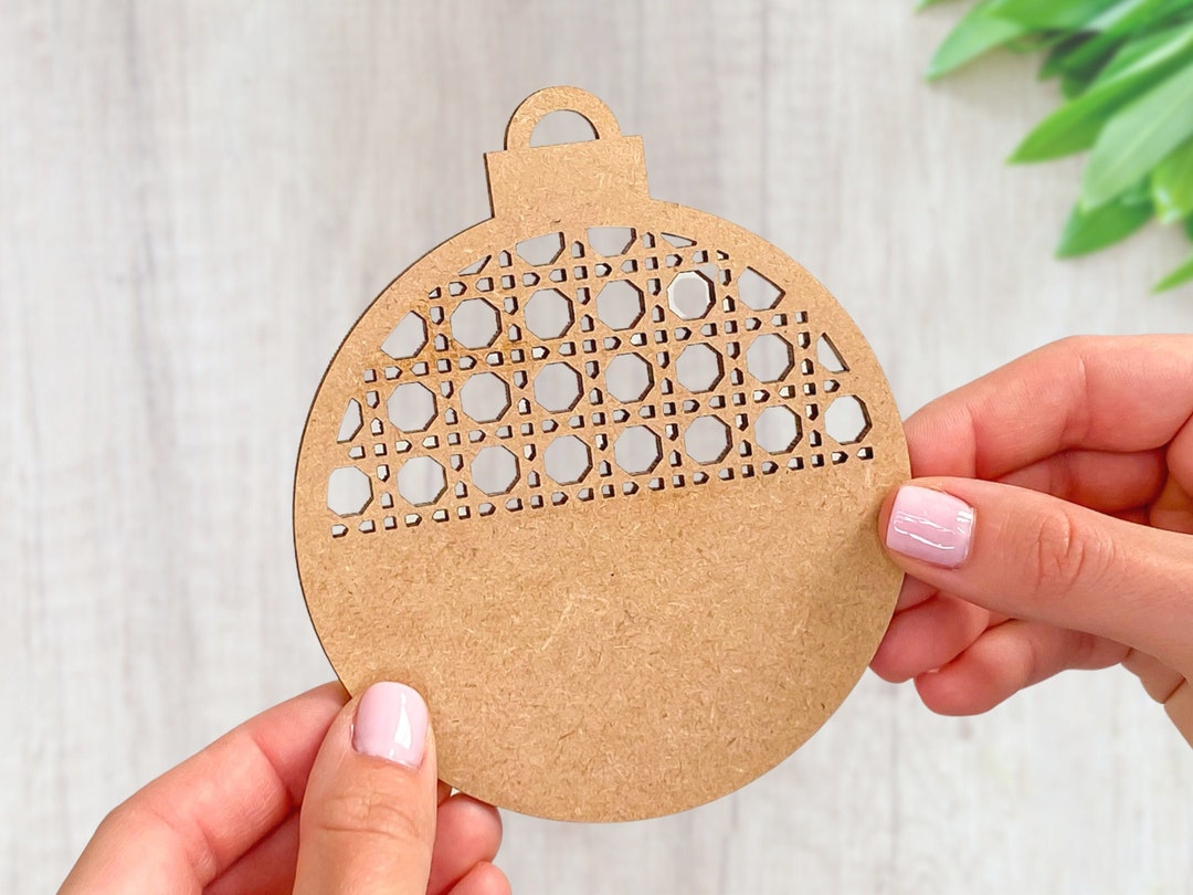 Rattan Christmas Bauble Craft Blanks, Wood, MDF, Acrylic Shapes, Xmas ...