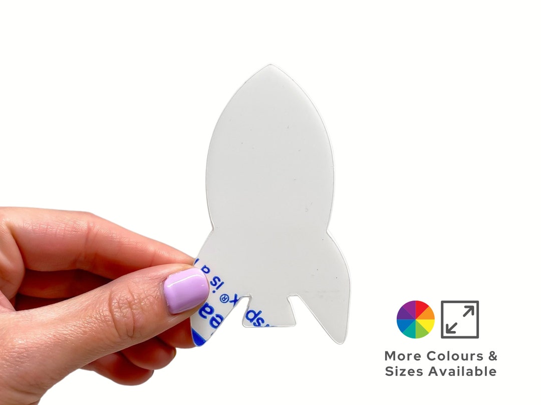 Space Rocket Shape Craft Blank, 3mm Acrylic Cutout Blanks, Baby Shower ...