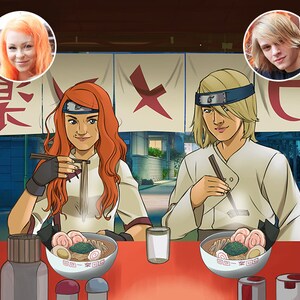 Your Couple Custom Ninja Anime Portrait Japanese Manga Art Style ...