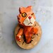 Whittled Cat Jumping Out of Frame - Etsy