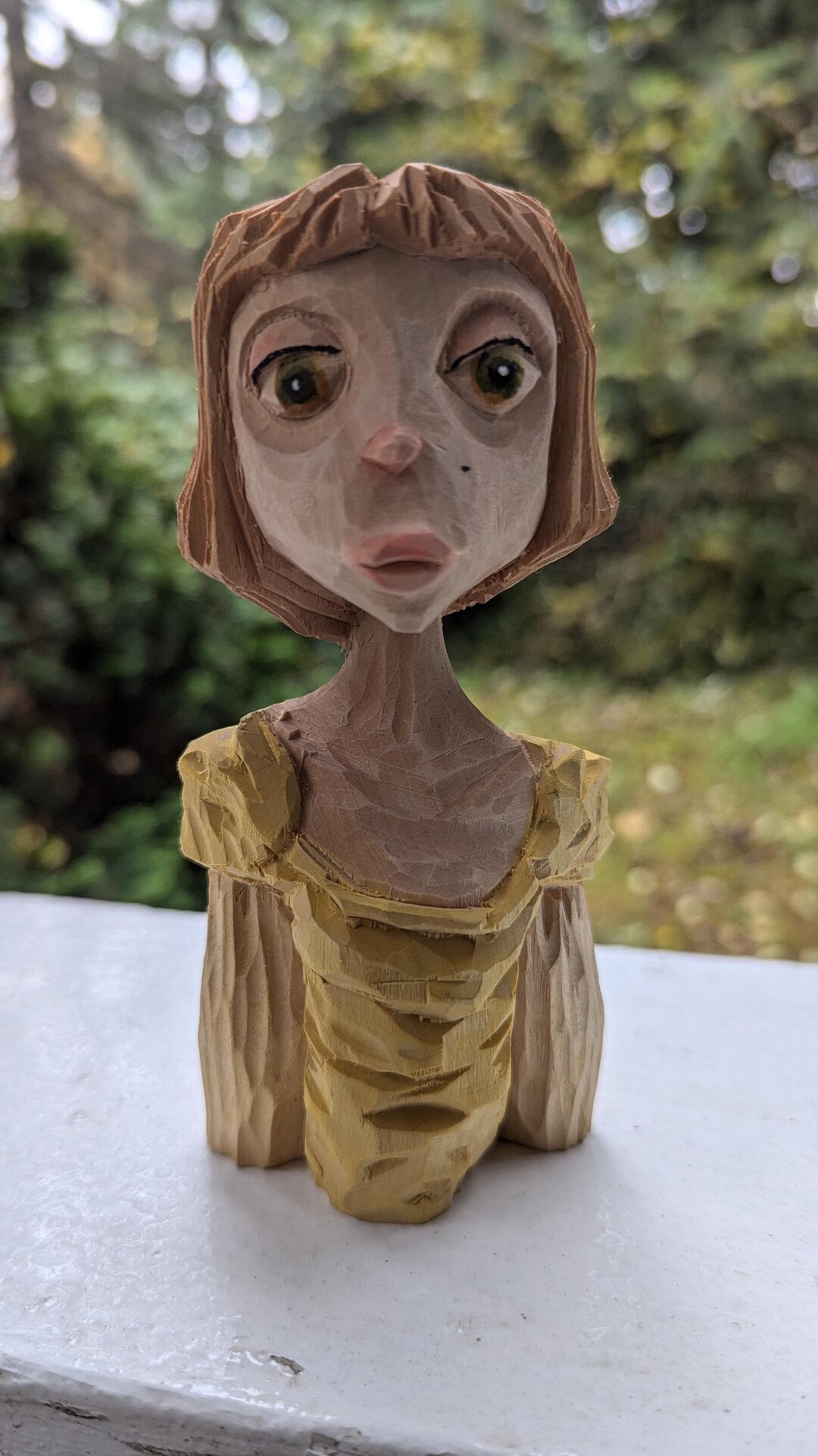 Hand Whittled Tim Burton Style Woman - Etsy