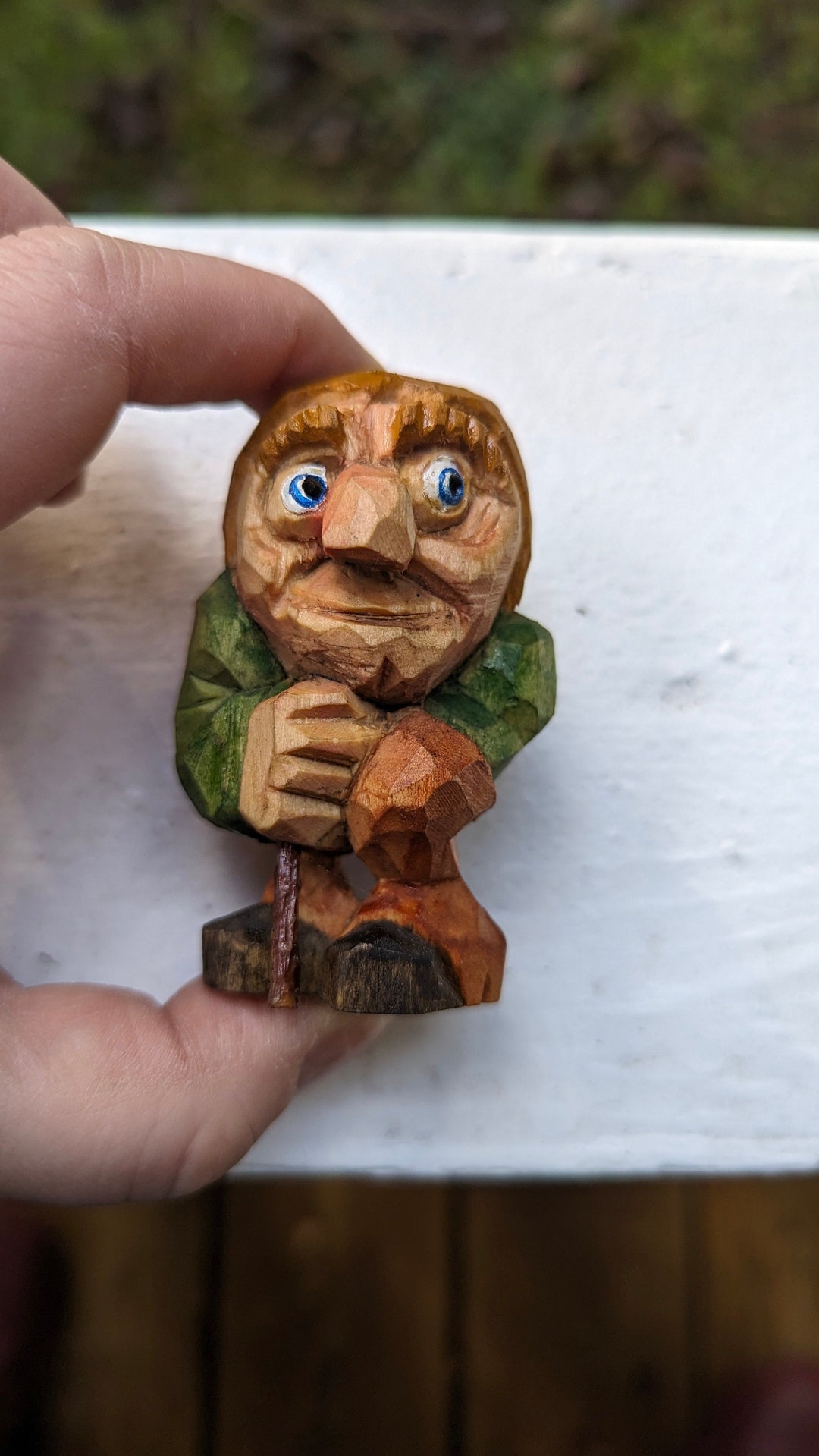 Hand Carved Little Gremlin Man - Etsy