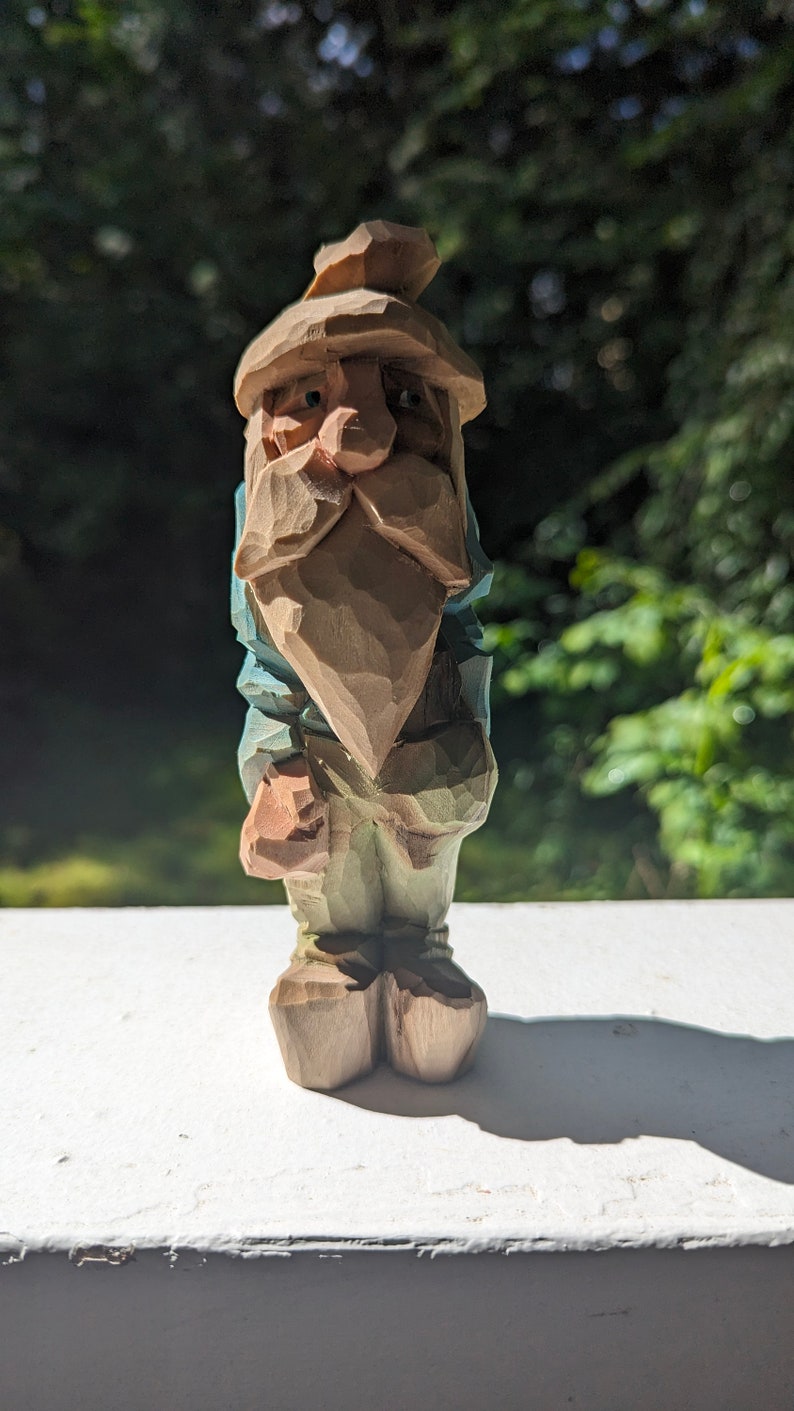 Hand Whittled Country Old Man Gnome - Etsy