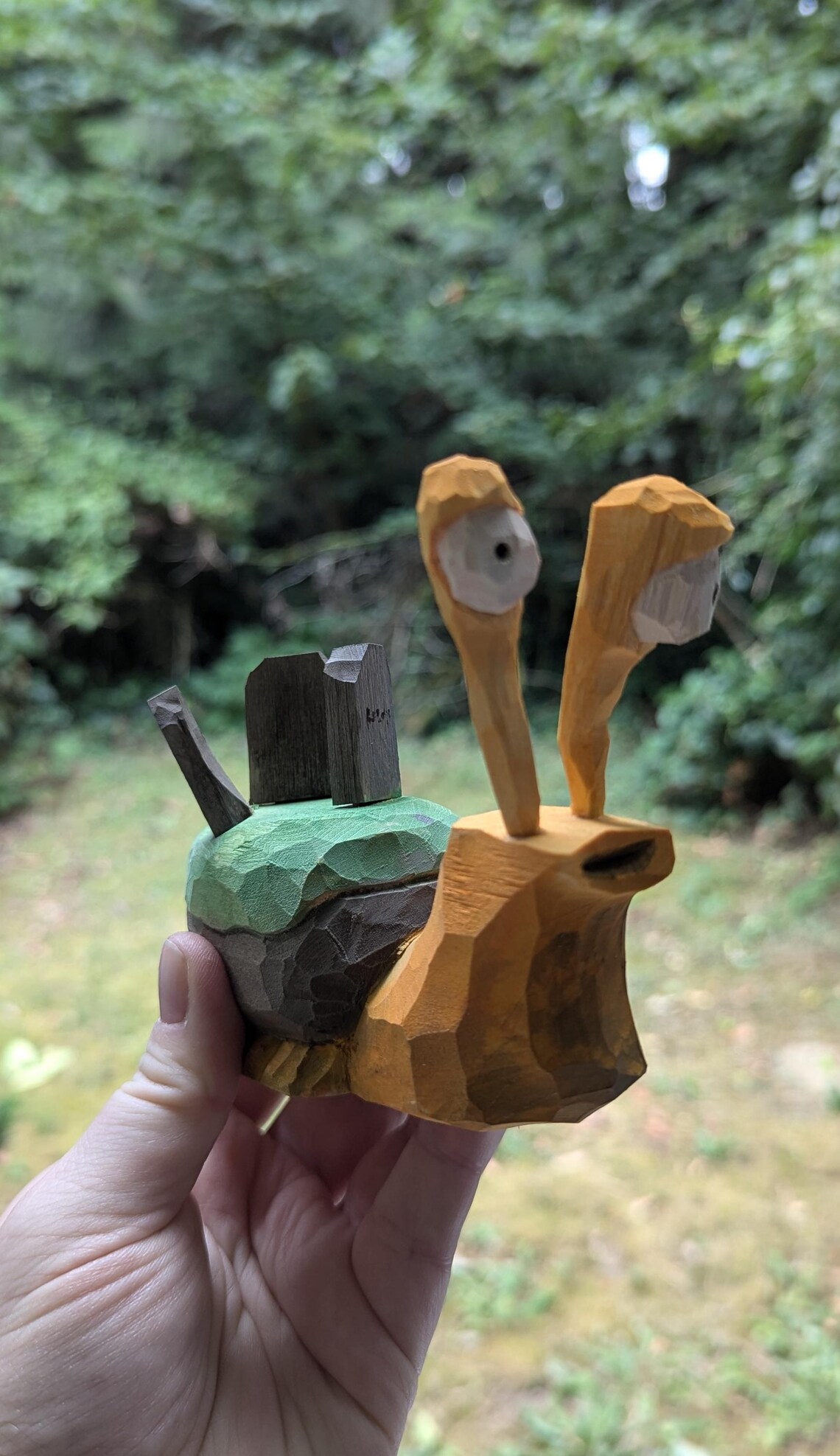 Hand Carved RIP Spooky Snail - Etsy