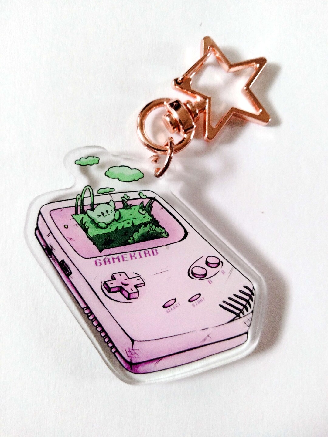 Kirby Retro Gameboy 2" Acrylic Charm - Etsy