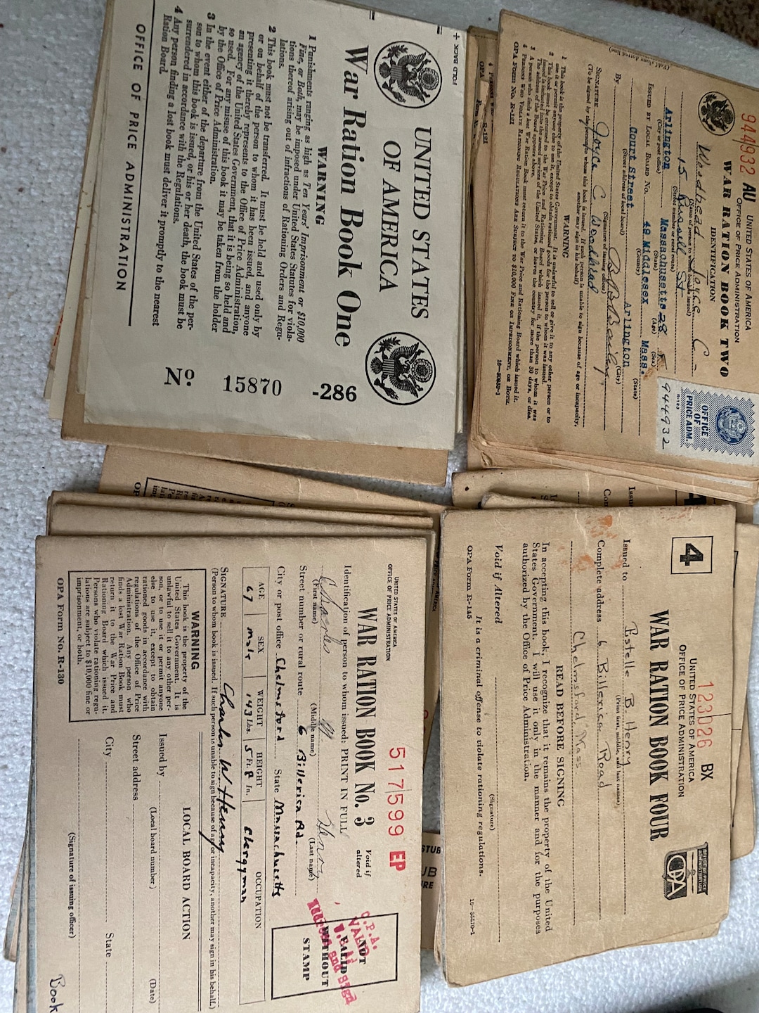 WWII War Ration Books , Books Two Three and Four - Etsy
