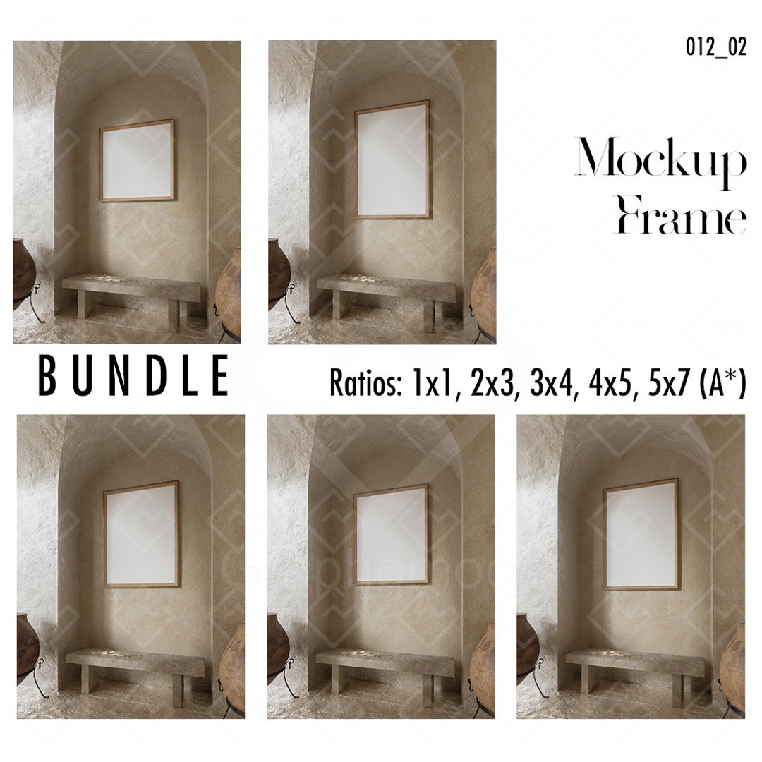 M-012 Bundle Angle 1x1 2x3 3x4 4x5 5x7 A Size Mockup - Etsy