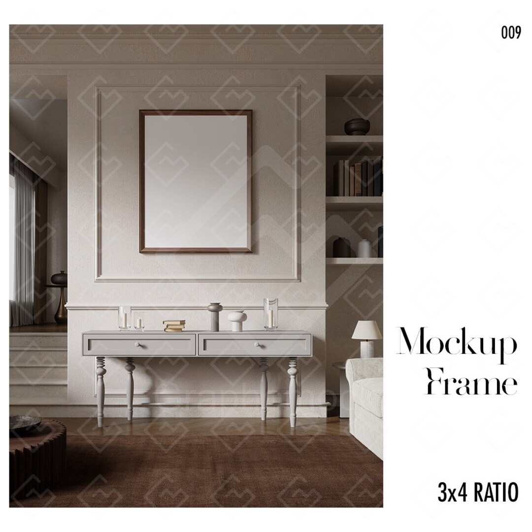 M-009 3x4 Frame. Mockup Artwork, Mockup Image, Digital Mockup Art ...