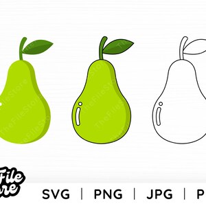 Pear, Fruit Svg, Pear Svg, Pear Icon, Svg, Png, Jpg, Svg Files for ...