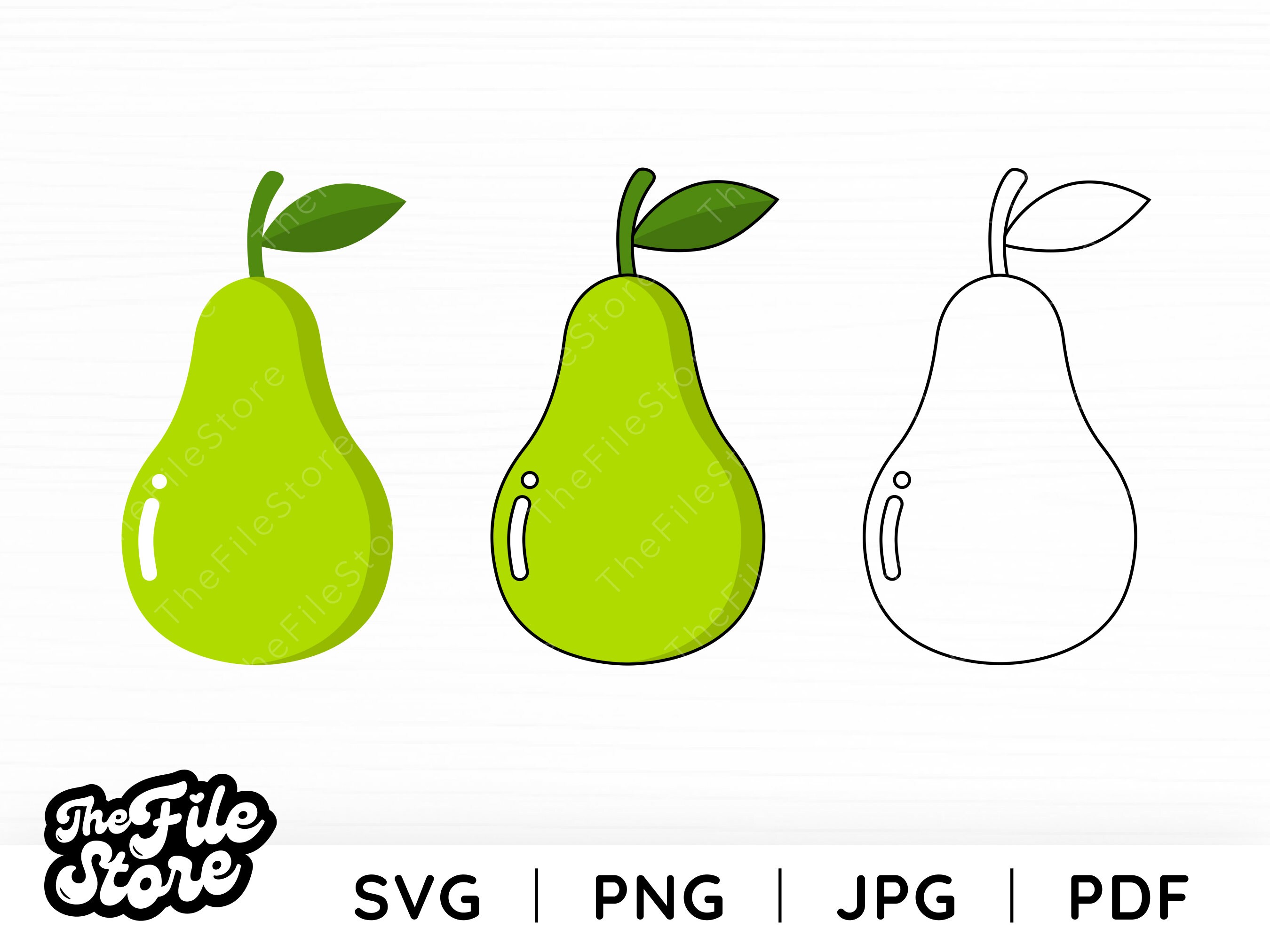 Pear, Fruit Svg, Pear Svg, Pear Icon, Svg, Png, Jpg, Svg Files for ...