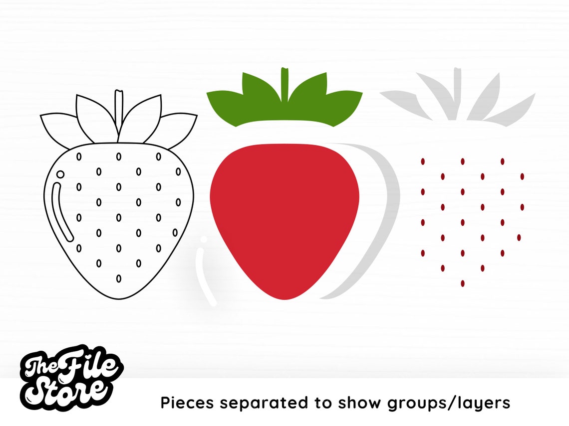 Strawberry Svg, Fruit Svg, Strawberry Png, Svg, Png, Svg Files for ...