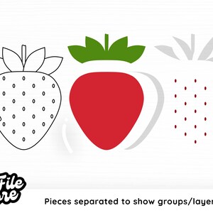 Fraise Svg, Svg de fruits, fraise Png, Svg, Png, fichiers Svg pour ...