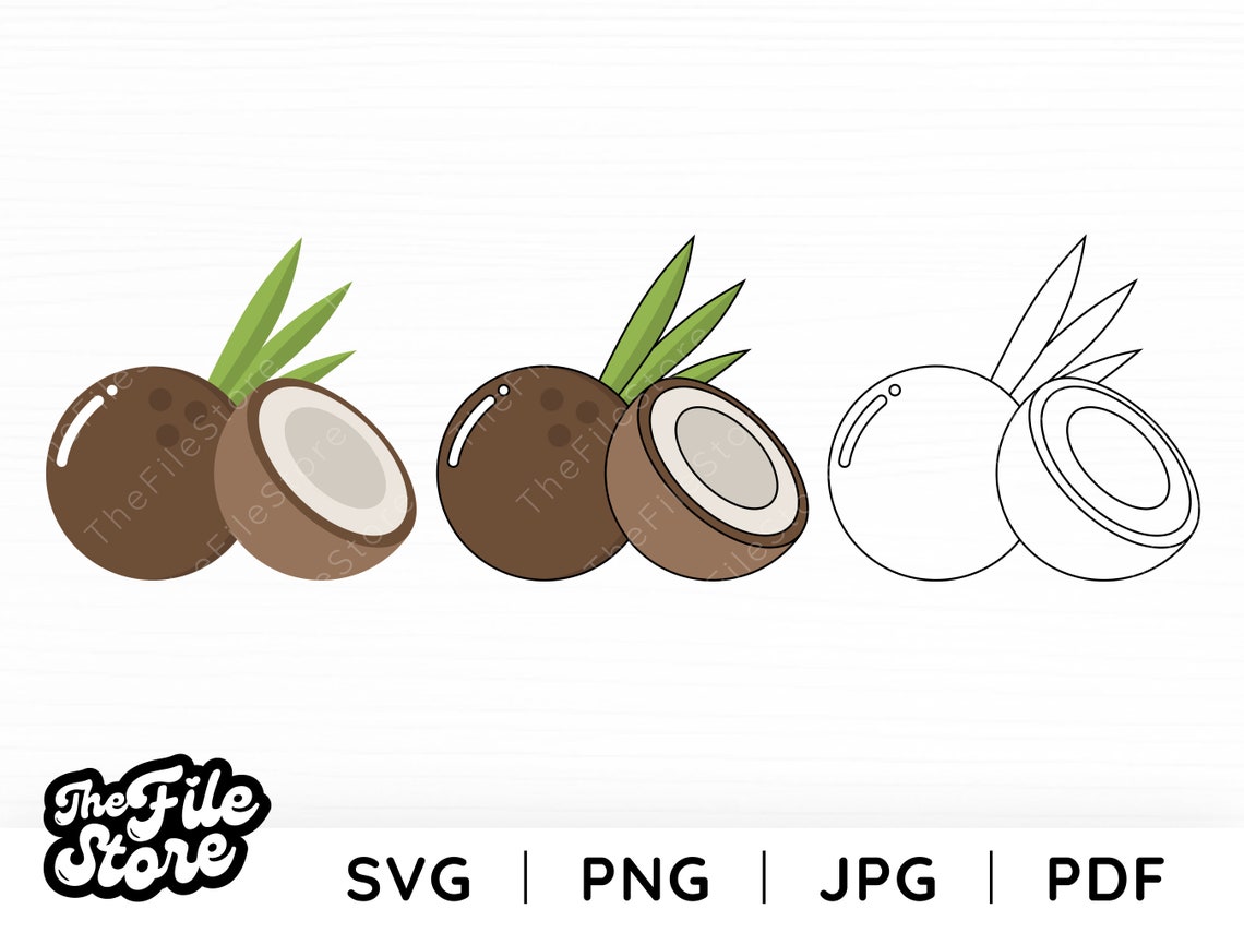 Coconut Coconut Svg Coconut Png Svg Png Jpg Svg Files - Etsy