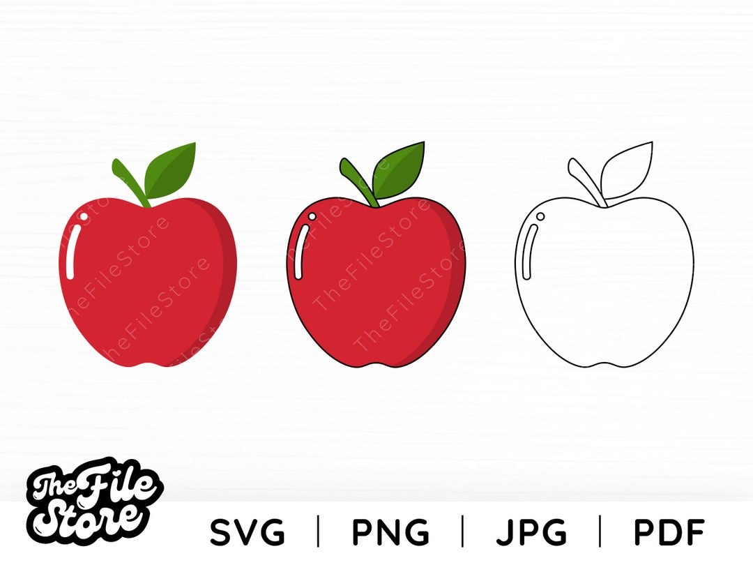 Apple, Red Apple Svg, Fruit Svg, Svg, Png, Jpg, Svg Files for Cricut ...