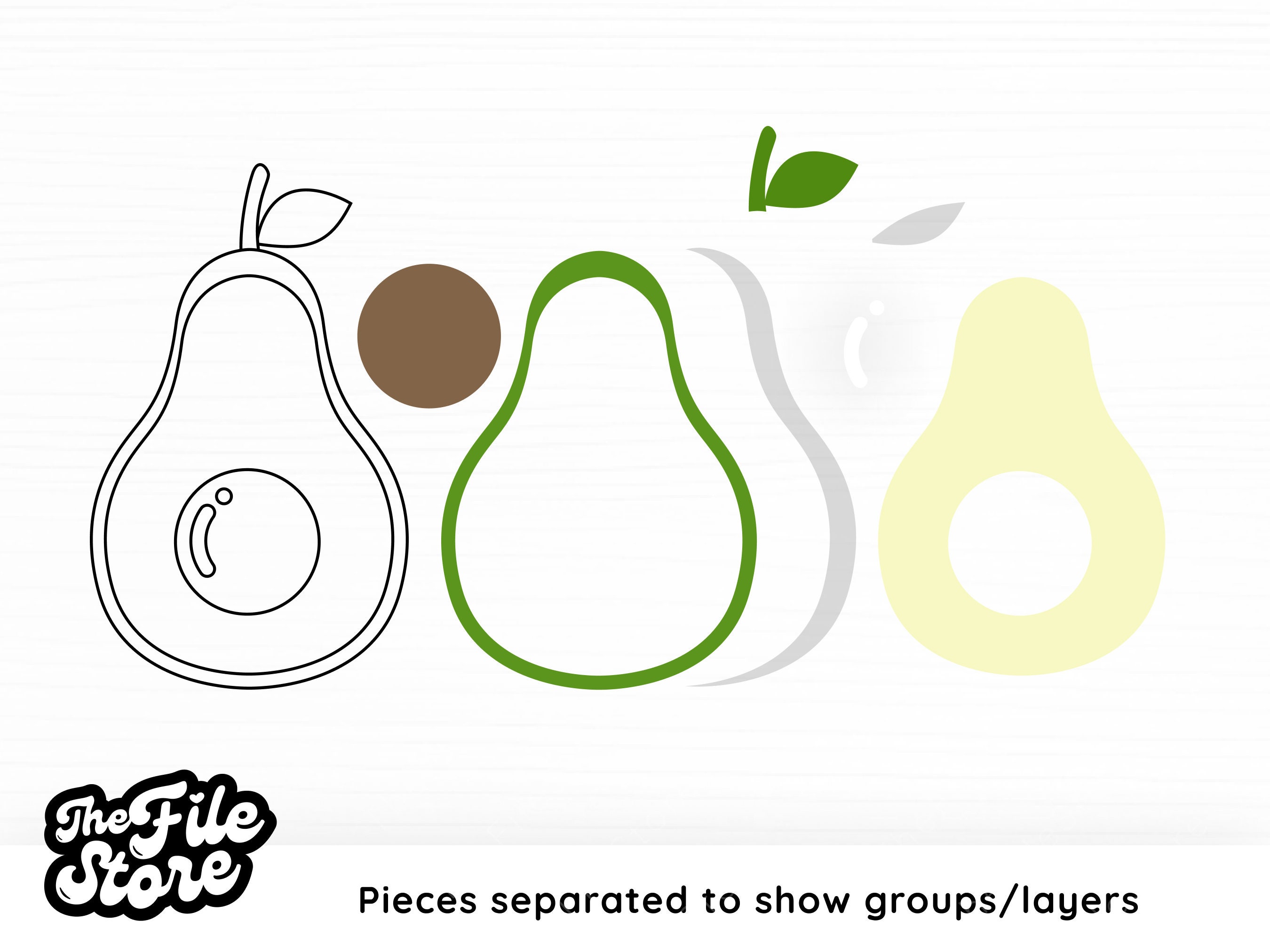 Avocado, Avocado Svg, Avocado Fruit, Svg, Png, Jpg, Svg Files for ...