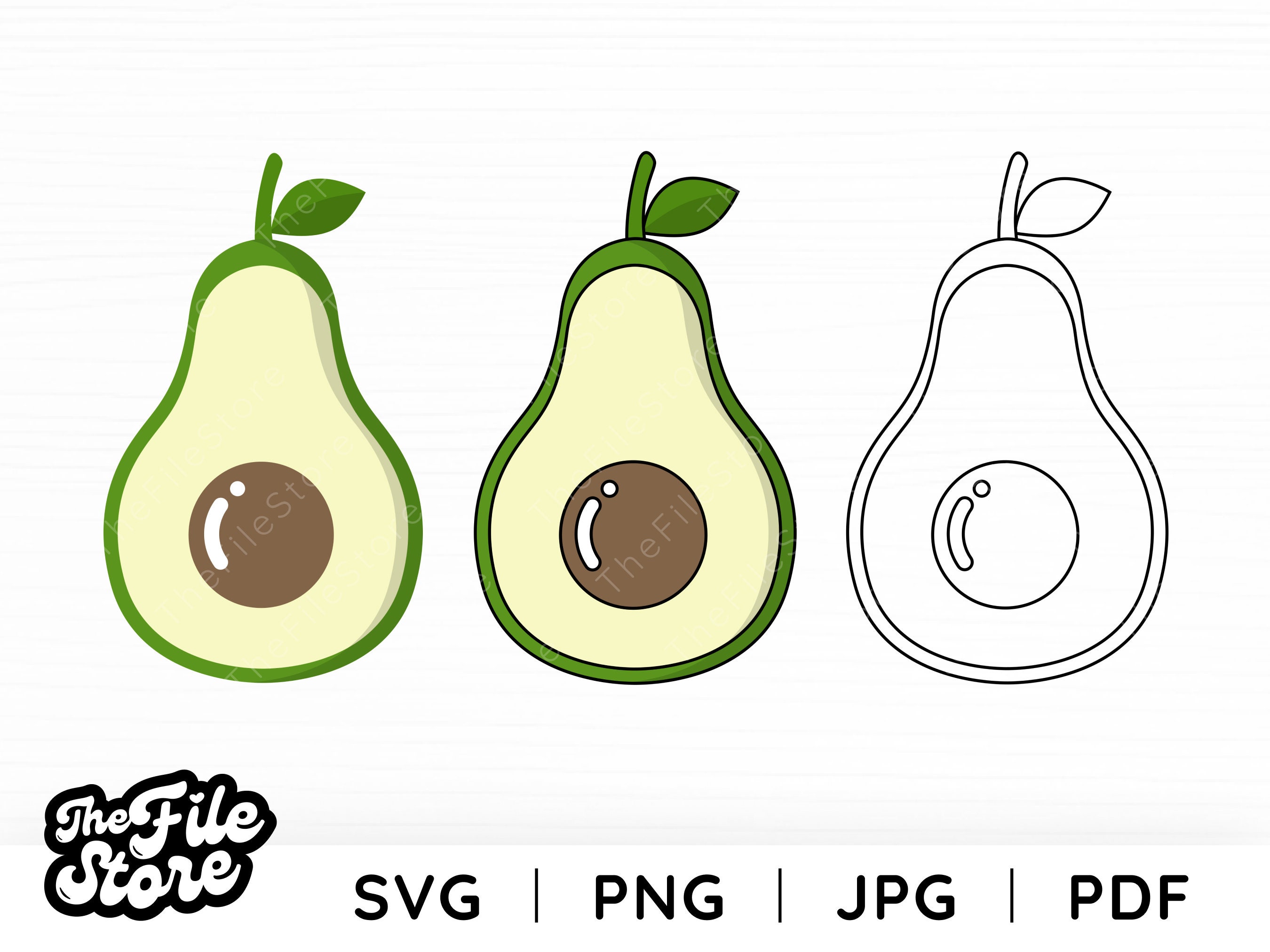 Avocado, Avocado Svg, Avocado Fruit, Svg, Png, Jpg, Svg Files for ...