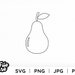 Pear, Fruit Svg, Pear Svg, Pear Icon, Svg, Png, Jpg, Svg Files for ...
